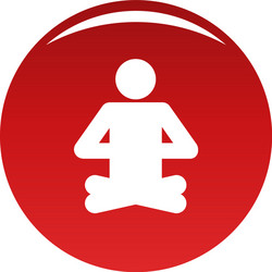 Stick figure stickman icon red Royalty Free Vector Image