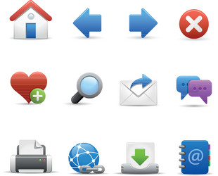 Web navigation icons Royalty Free Vector Image