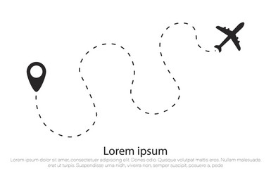 Travel route symbol dash line map Royalty Free Vector Image