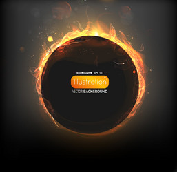 Fire flaming square colorful poster Royalty Free Vector