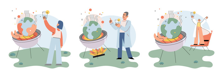 Global warming high temperature and hot weather Vector Image