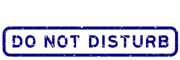 Grunge green do not disturb word square rubber Vector Image