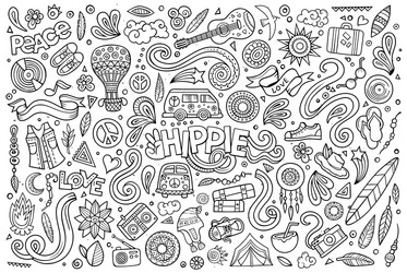Easy Hippie Drawings