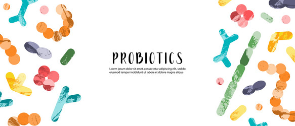 Probiotics lactic acid bacteria good Royalty Free Vector