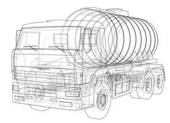 Truck with tank concept Royalty Free Vector Image