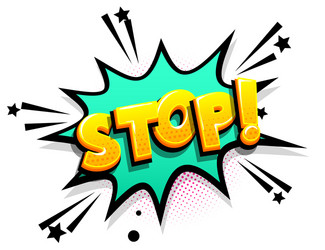 Stop word comic book pop art Royalty Free Vector Image