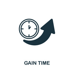 Gain time icon monochrome simple time management Vector Image