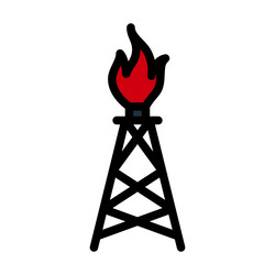 Gas tower icon Royalty Free Vector Image - VectorStock