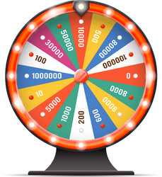 Lucky fortune game wheel Royalty Free Vector Image