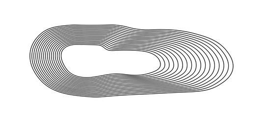 Geography line map with topographic background Vector Image