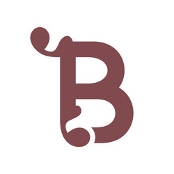 Abstract sign the letter b Royalty Free Vector Image