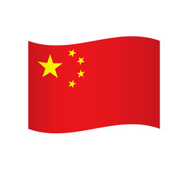 Square flag of china Royalty Free Vector Image