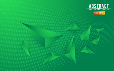 Abstract geometry green background modern Vector Image