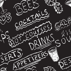 Hand drawn restaurant menu elements Royalty Free Vector