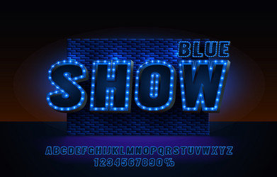 Show font set collection letters and numbers Vector Image