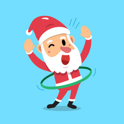 Cartoon character santa claus exercising on yoga Vector Image