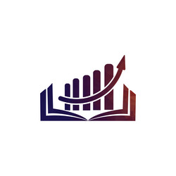 Finance book logo design Royalty Free Vector Image