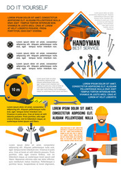 Handyman specialists advertising banner with text Vector Image