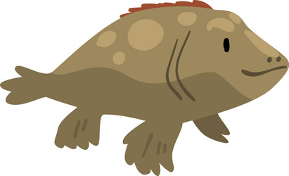 Prehistoric fish biology evolution stage Vector Image