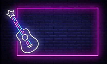 Playlist neon frame music neon sign Royalty Free Vector