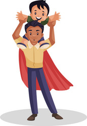 Super dad cartoon Royalty Free Vector Image - VectorStock