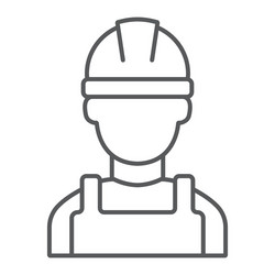 Manager line icon office and work Royalty Free Vector Image