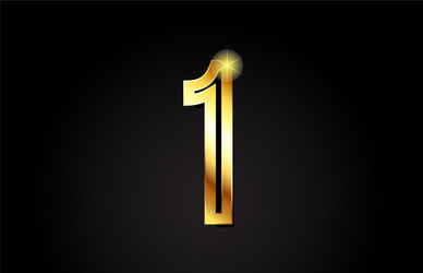 Number 1 one logo icon design typography Vector Image