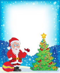 Frame with santa claus theme 3 Royalty Free Vector Image