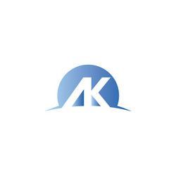 Ak ka letter logo design template Royalty Free Vector Image