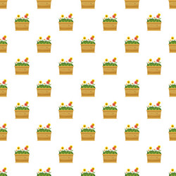 Flower bed icon cartoon style Royalty Free Vector Image