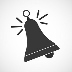 Simple flat ringing bells icon Royalty Free Vector Image
