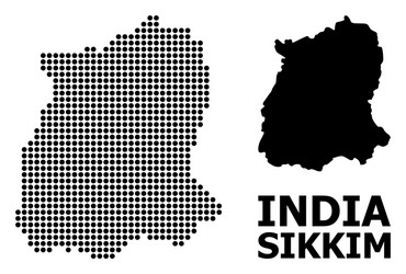 Mosaic Map Sikkim Vector Images (over 150)