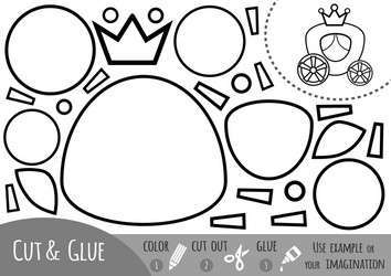 Education paper game for children queen Royalty Free Vector
