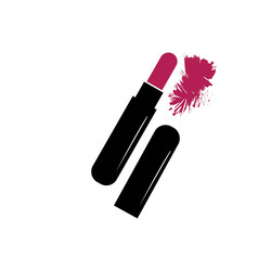 Lipstick logo design Royalty Free Vector Image