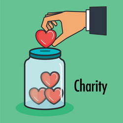 Kid donation charity cartoon Royalty Free Vector Image