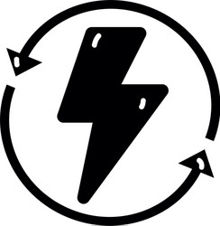 Energy hazard symbol with arrows around Royalty Free Vector