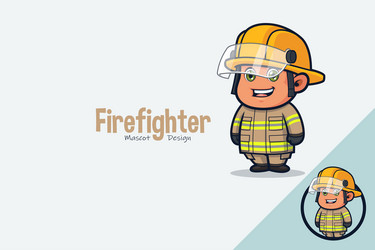 Angry firefighter fire hydrant mascot monochrome Vector Image