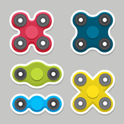Different colored spinners Royalty Free Vector Image