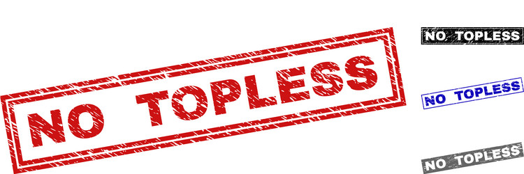 No topless rubber stamp Royalty Free Vector Image