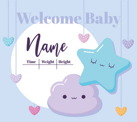 Welcome baby poster Royalty Free Vector Image - VectorStock