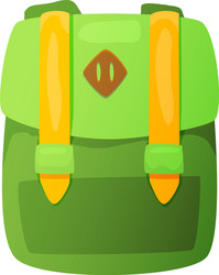 Red backpack icon school bag hiking symbol Vector Image