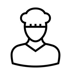 Chef line icon Royalty Free Vector Image - VectorStock