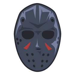 Horror hockey mask for halloween Royalty Free Vector Image