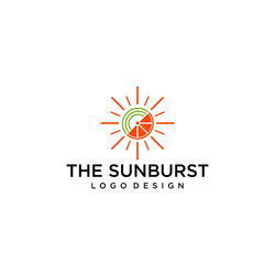 Sunburst logo Royalty Free Vector Image - VectorStock