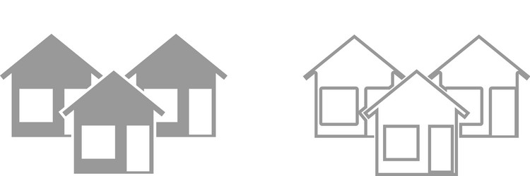 Three house it is icon Royalty Free Vector Image