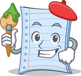 Geek notebook character cartoon style Royalty Free Vector