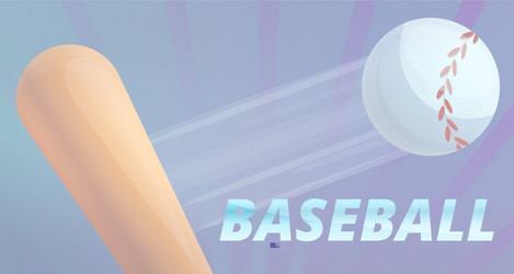Baseball concept banner cartoon style Royalty Free Vector
