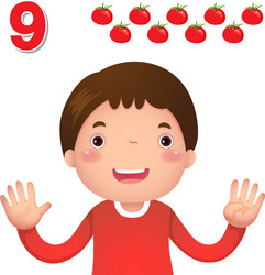 Children educational cards with numbers Royalty Free Vector