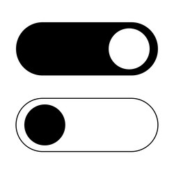 On and off toggle switch buttons with lettering Vector Image