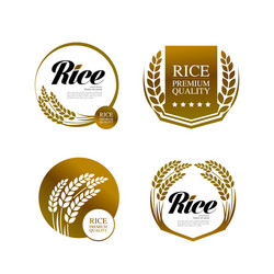Premium rice great quality design concept Vector Image